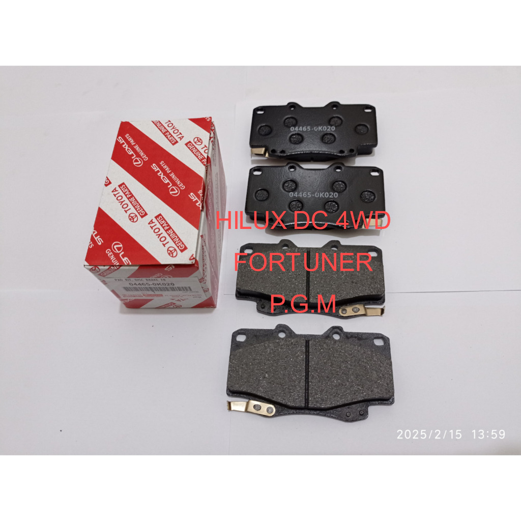 Jual Brake pad front kampas rem depan 04465-0k020 Hilux vigo 1kd 2kd ...