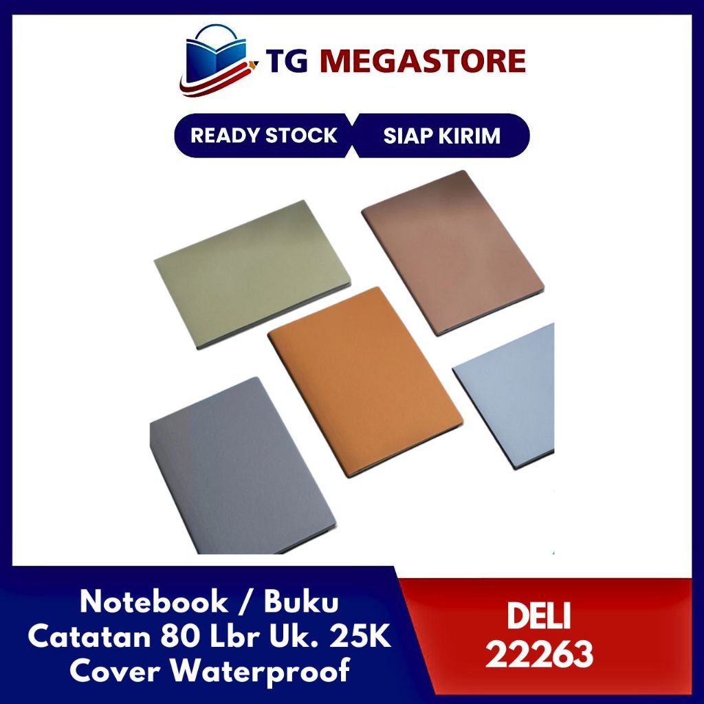 Jual Notebook Deli / Buku Catatan 80 Lbr Uk. 25K Cover Waterproof ...