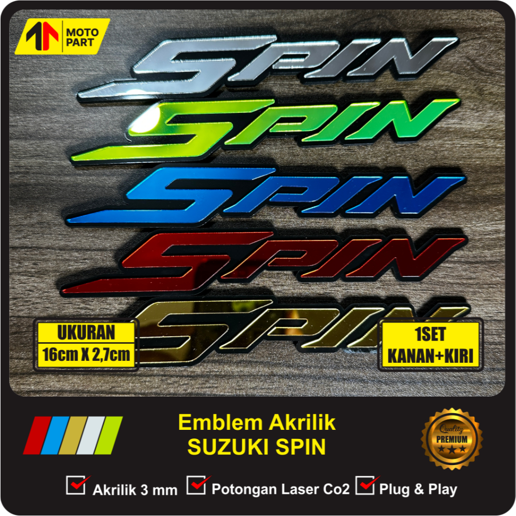Jual EMBLEM SUZUKI SPIN FULL AKRILIK | Shopee Indonesia