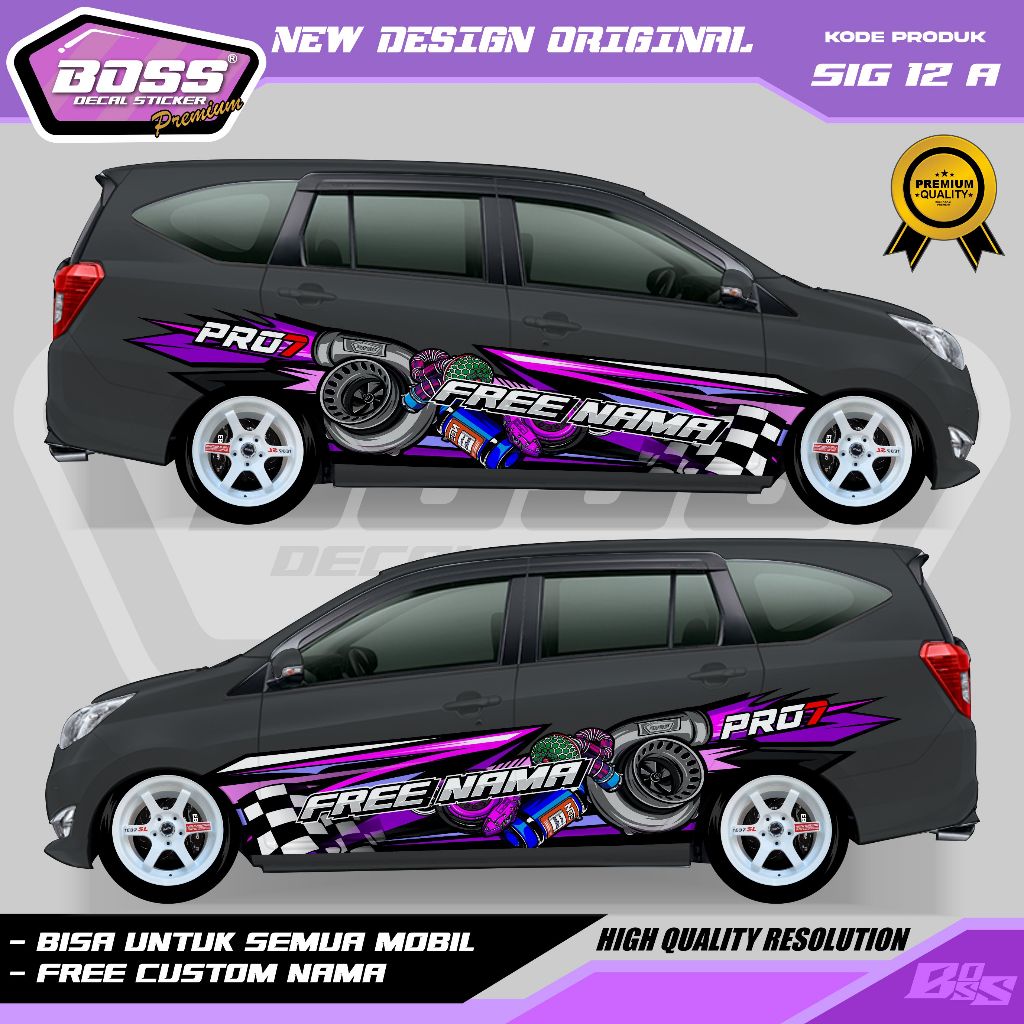 Jual SIG 12-STIKER DECAL SIGRA INNOVA BRIO AVANZA XENIA SWIFT PICANTO ...