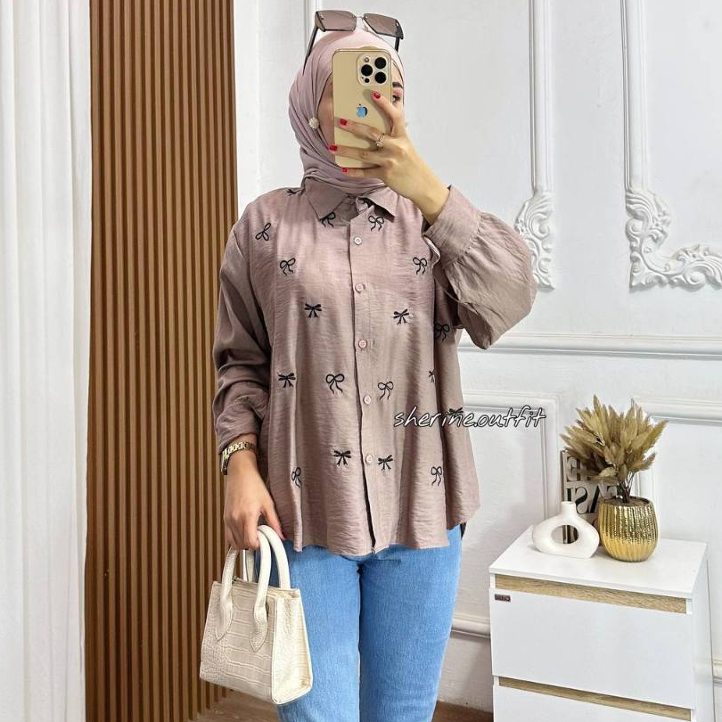 Jual Blouse Zoya Wanita Oversize Polos Kasual - Atasan Panjang Baju ...