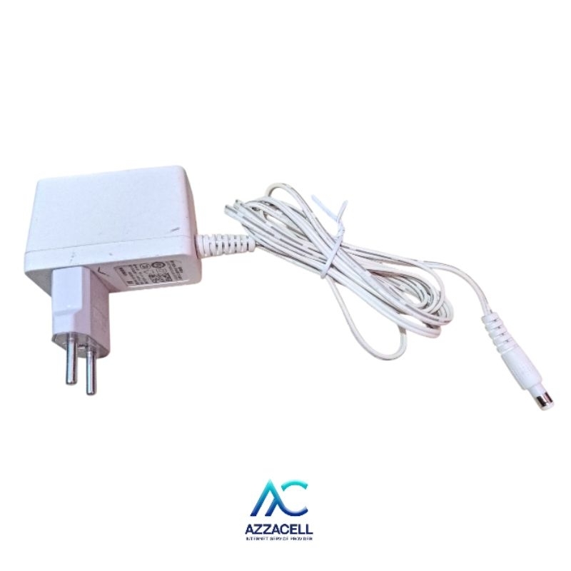 Jual Power adaptor 12v 1a warna putih set eu atau colokan gepeng import ...