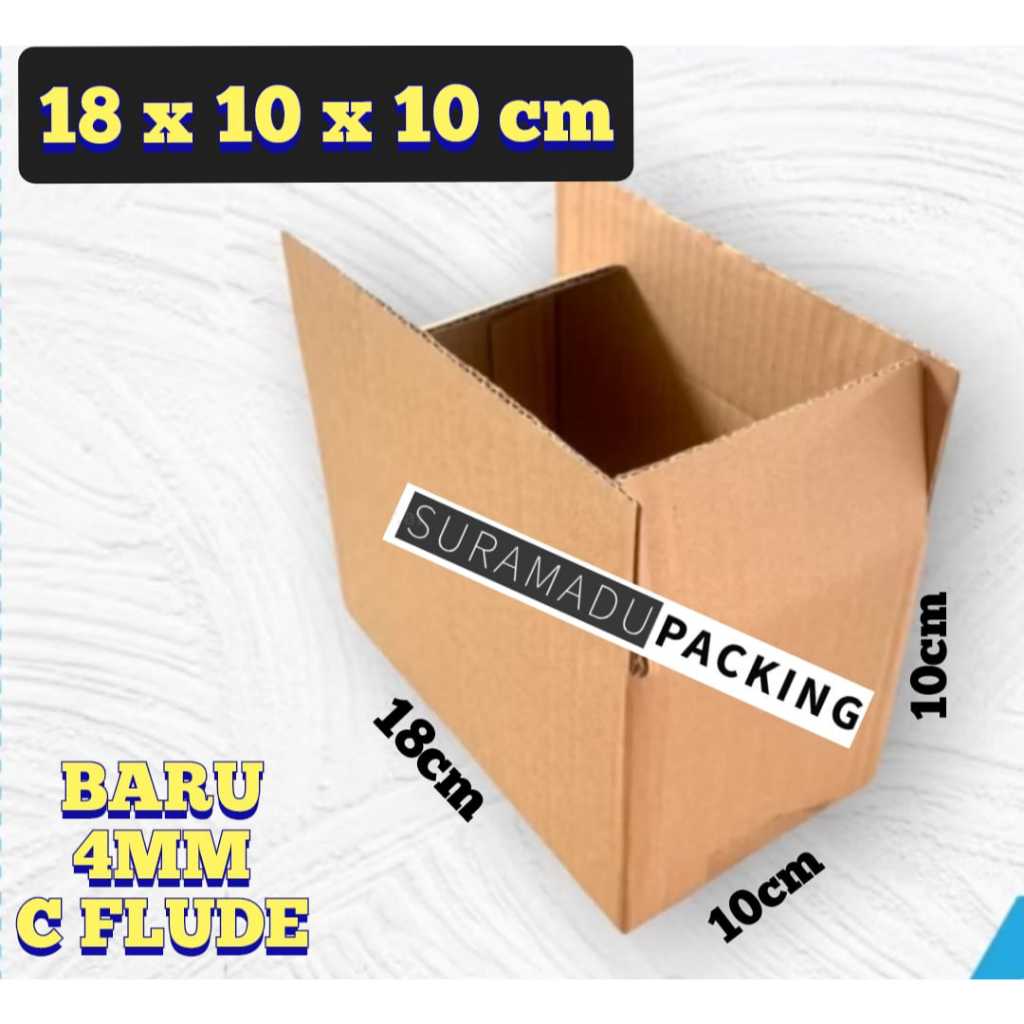 Jual Kardus box karton packing 18x10x10 cm Packing Polos dan Tebal 4mm ...