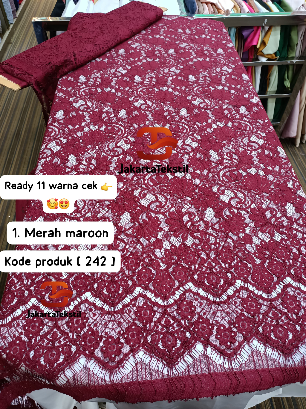 Jual [ 242 ] Kain Brokat lace Brukat panel semi francis fatmawati ...