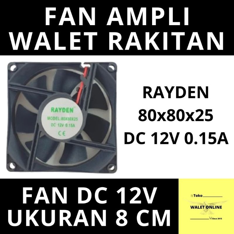 Jual FAN DC 12V KIPAS PENDINGIN UNTUK AMPLI WALET RAKITAN POWER ...