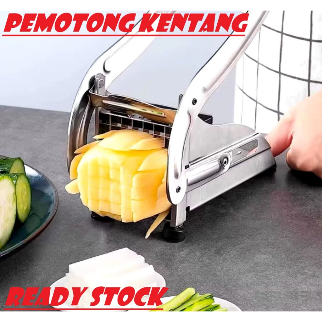 Jual Pemotong Kentang French Fries Wortel Timun Potato Chipper | Shopee ...