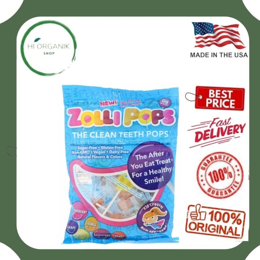 Jual Zollipops The Clean Teeth Pops isi 22-23 Zollipop healthy lolipop ...