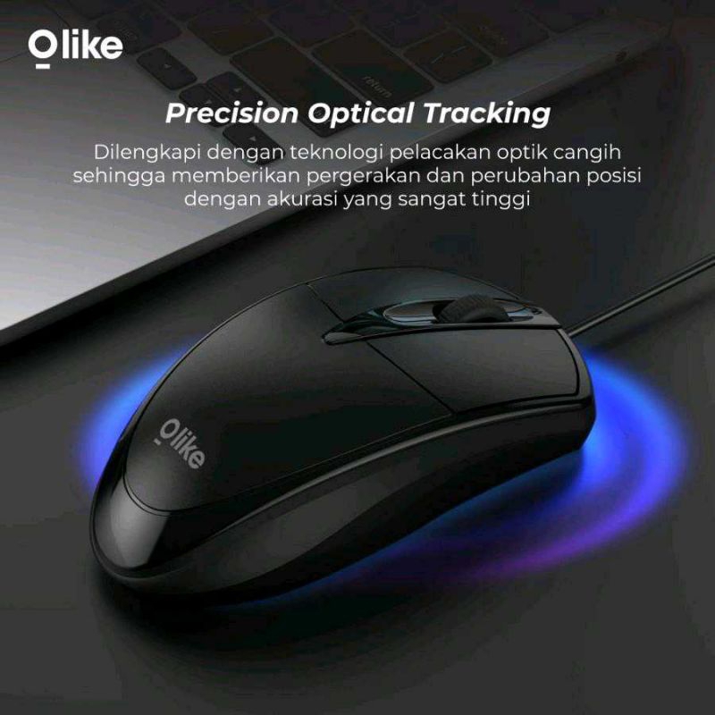 Jual OLIKE Mouse M102 Ergonomic Wired Mouse Kabel Praktis | Shopee ...