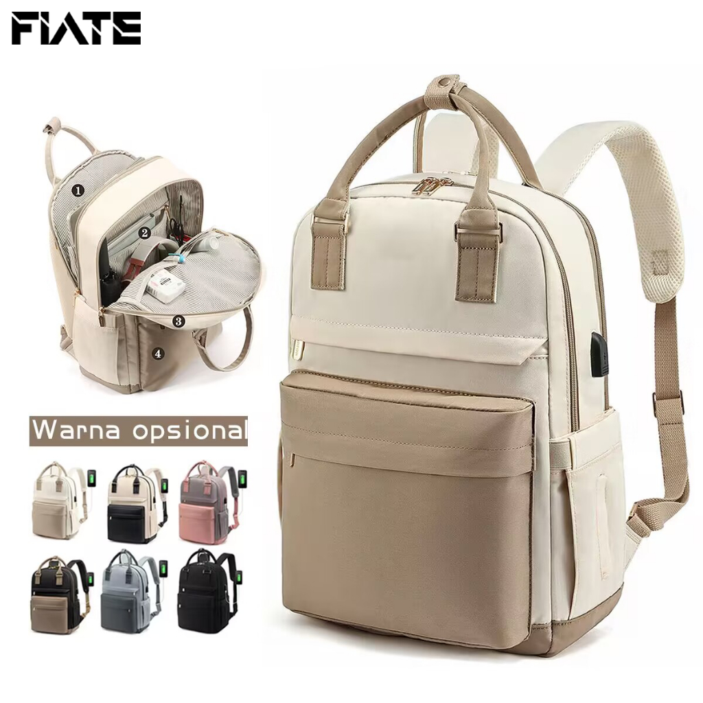 Jual FLATE Tas Ransel Wanita Tas Sekolah Fashion Korean Style Tahan Air ...