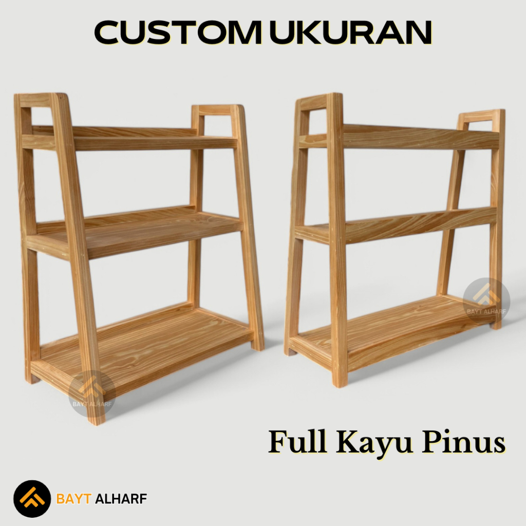 Jual Rak Susun Kayu Estetik Custom Ukuran | Shopee Indonesia