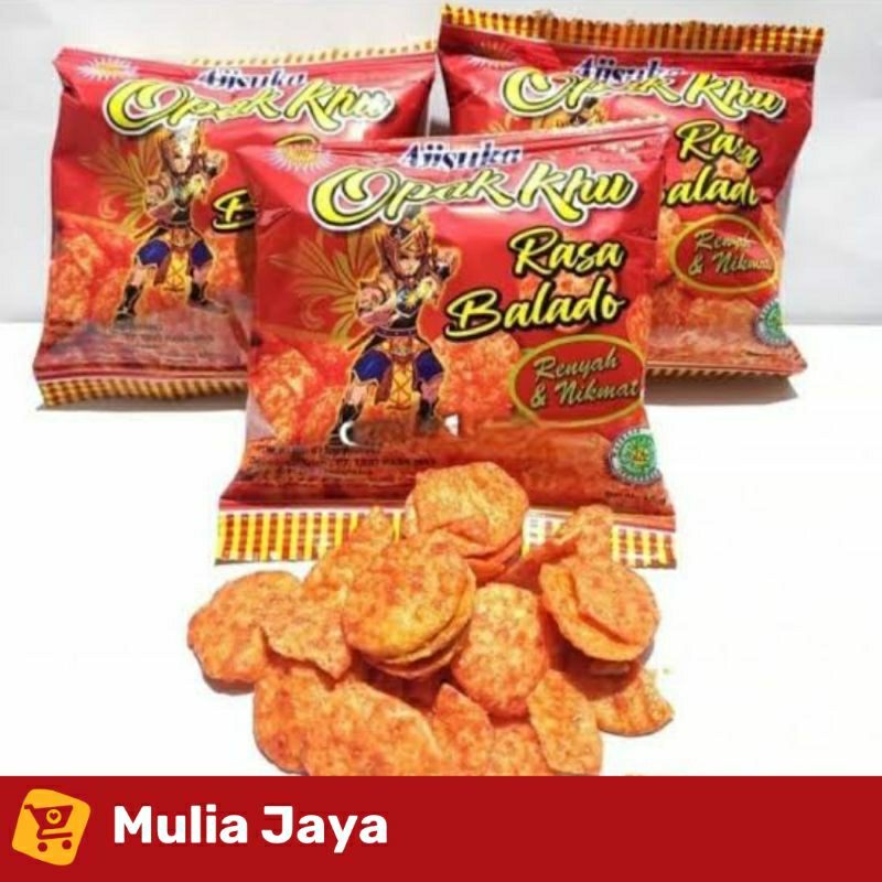 Jual Opak khu Rasa Balado Snack Jadul 15 gr (1 renteng isi 10 pcs ...