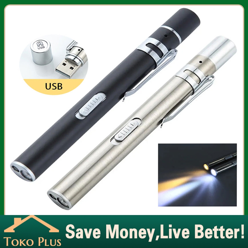 Jual Lampu Senter Dokter Medical Led Pen Medis Senter Mini Portable Usb ...