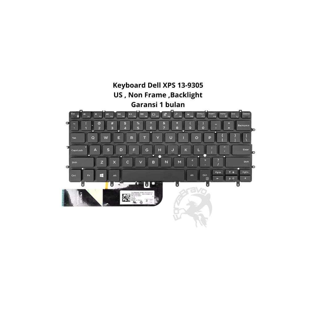 Jual Keyboard Laptop DELL XPS 13 9305 13-7390 P82G Backlight Versi US ...