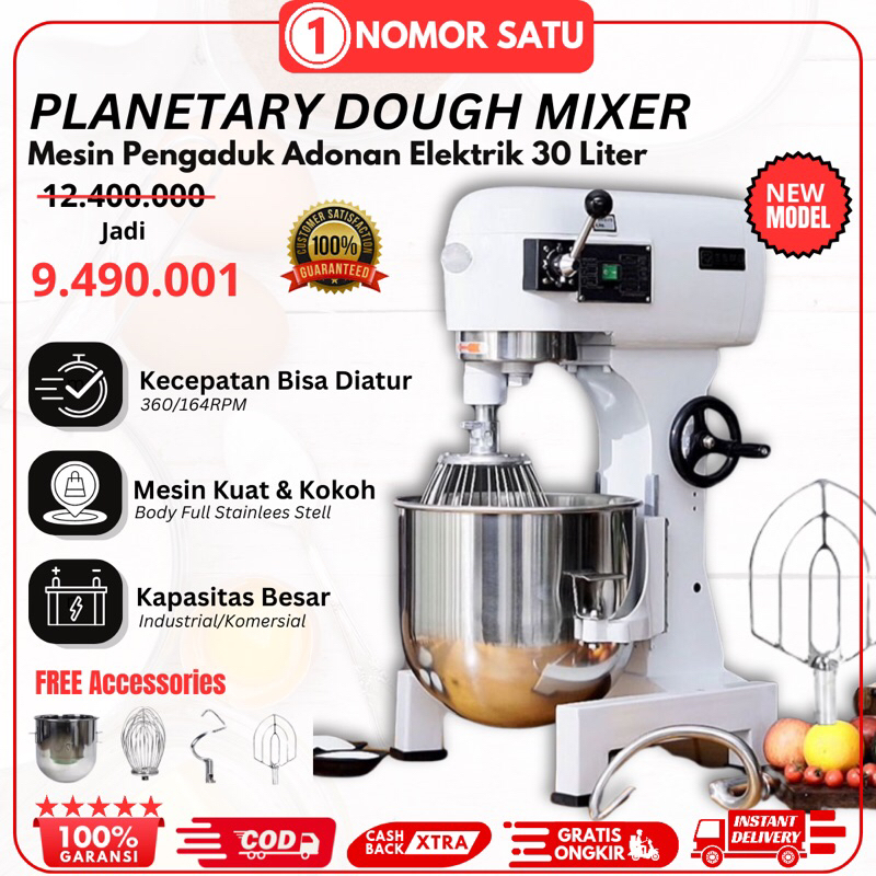 Jual Mashin Planetary Dough Mixer 30 Liter 10kg Mesin Pengaduk Adonan ...