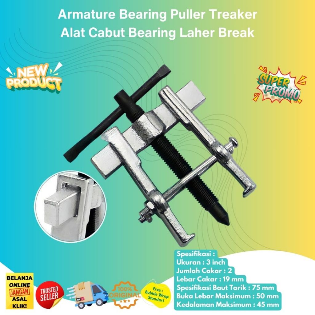 Jual Alat Cabut Bearing Laher Break Armature Bearing Puller Treaker ...