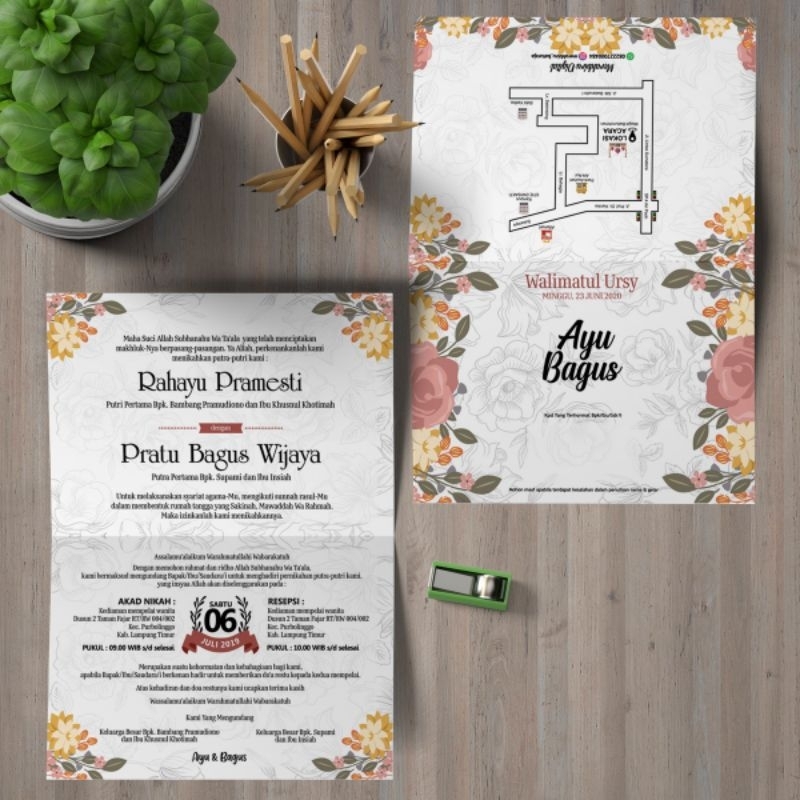 Jual Undangan Pernikahan A4 BC Series | Shopee Indonesia