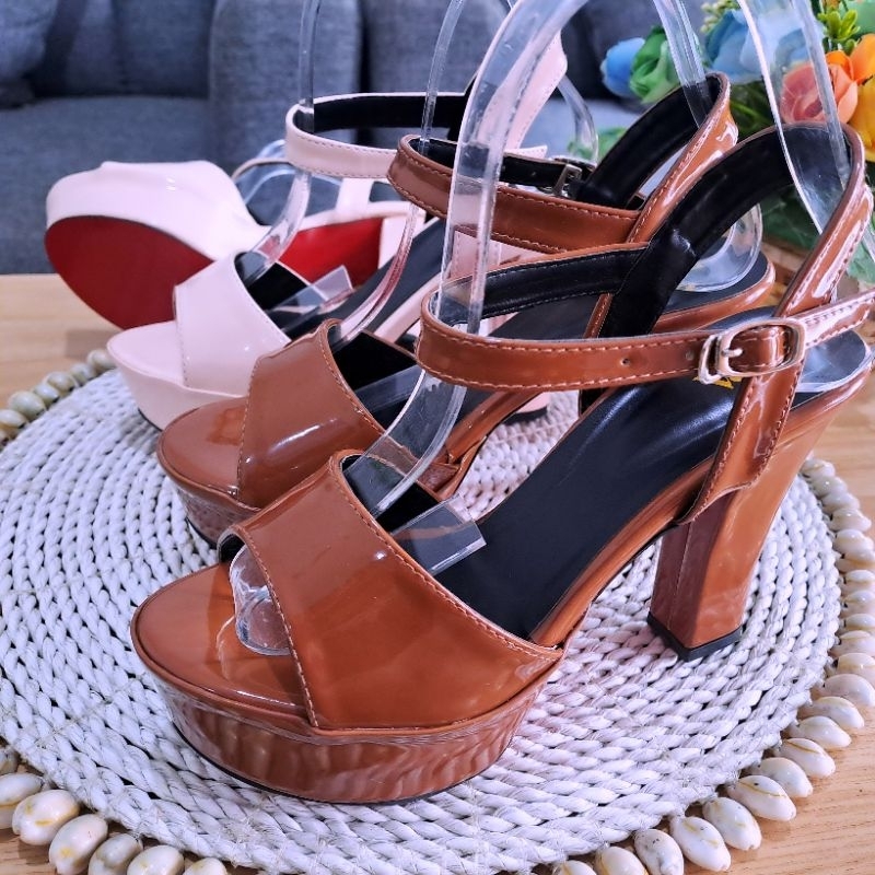 Jual heels zara tali glosy premium 11cm | Shopee Indonesia