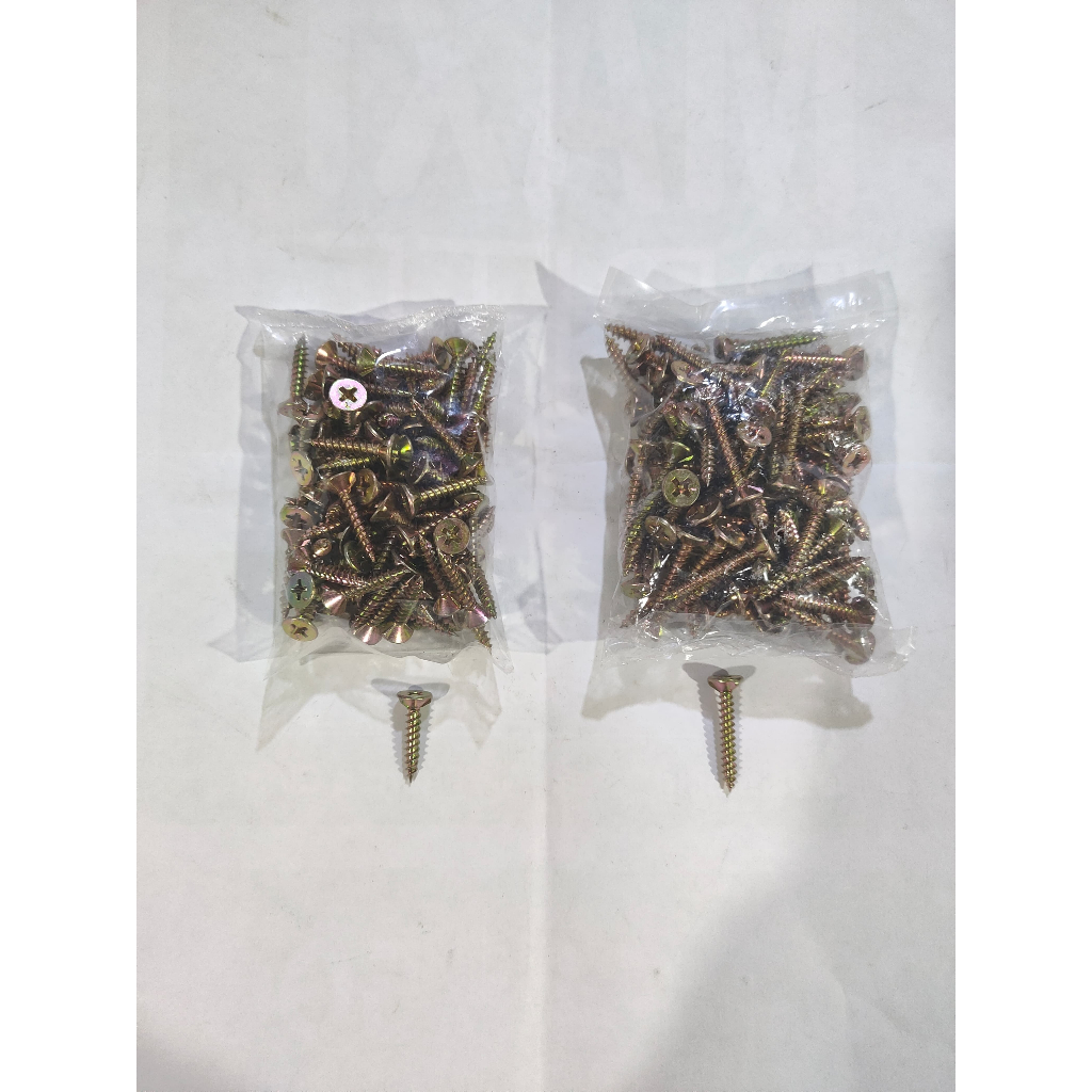 Jual Skrup GRC Kalsiboard 6 x 3/4 in / 6 x 1 in / Sekrup Kuning GRC 2cm ...