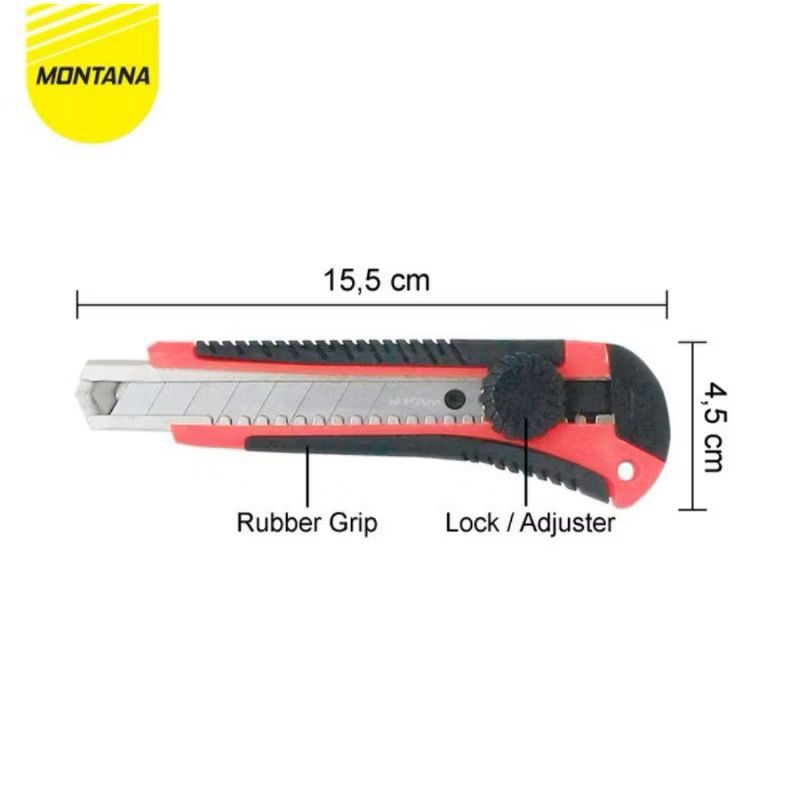 Jual Pisau Cutter Besar L500 Merek Montana atau Merek Squeezy Random ...