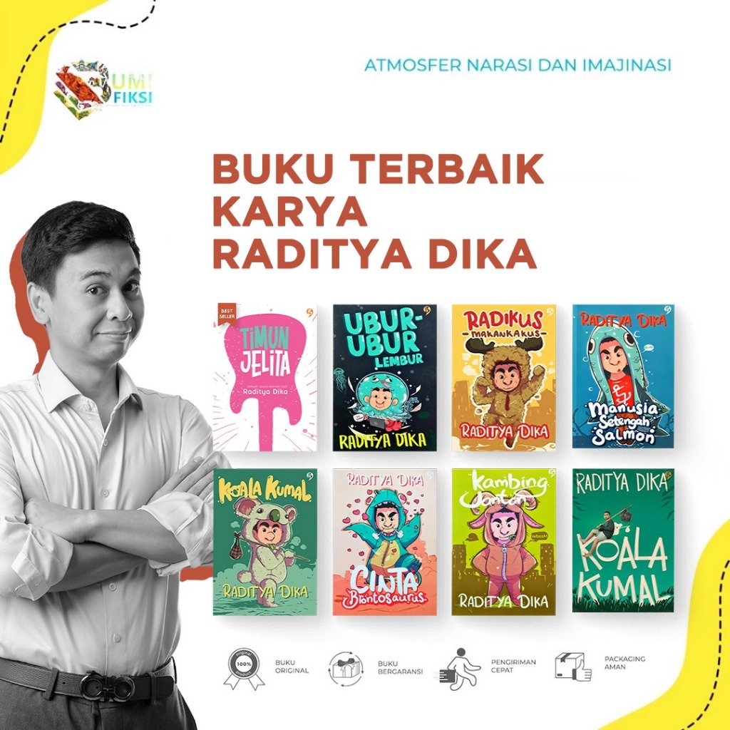 Jual Seri Buku Novel Raditya Dika : Timun Jelita, Ubur-Ubur Lembur ...