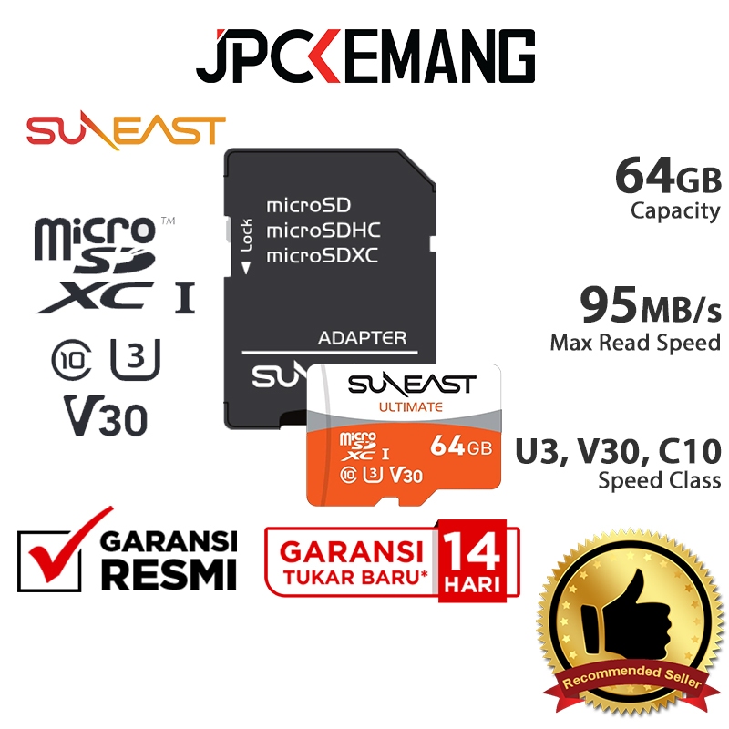 Jual Suneast MicroSD 64GB 95MB/s UHS-I V30 Ultimate Orange Series ...