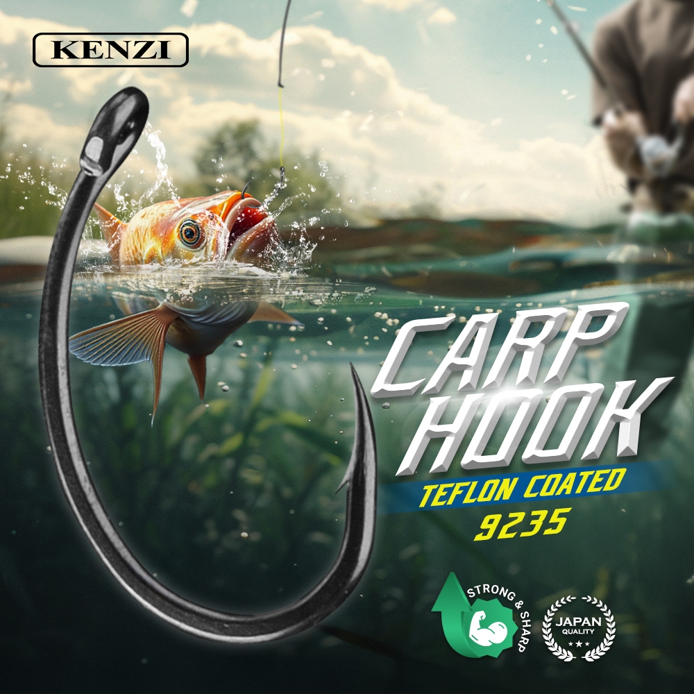 Jual MATA KAIL KENZI CARP HOOK 9235 TEFLON COATED SACHET | Shopee Indonesia