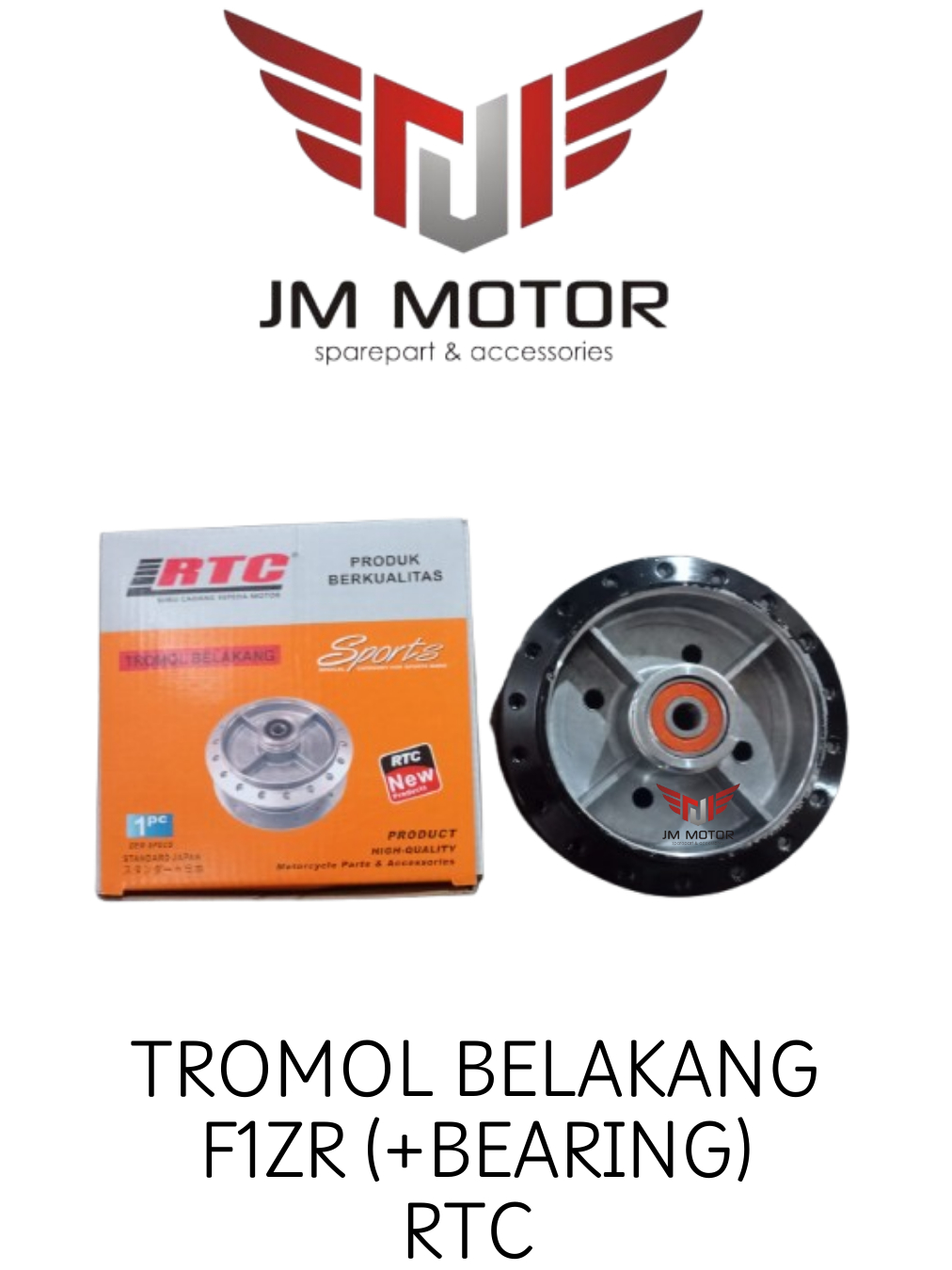 Jual TROMOL BELAKANG F1ZR RTC (+BEARING)/TROMOL BELAKANG GRAND HITAM ...