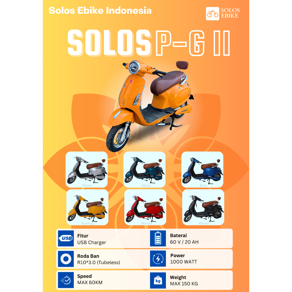 Jual Solos P-G 11 – Motor Listrik Canggih, Elegant & Tangguh | Shopee Indonesia