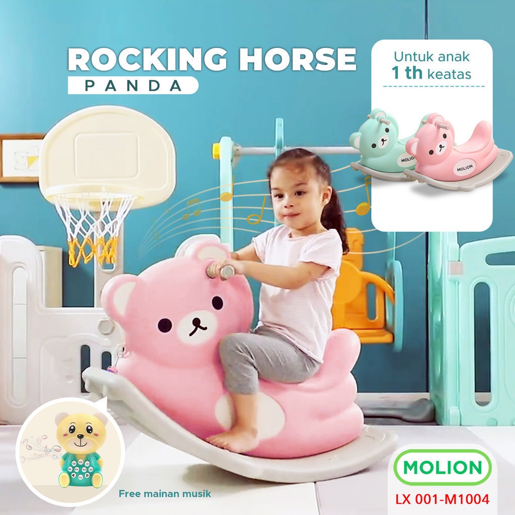 Jual MOLION Mainan Anak Kuda Kudaan Rocking Panda Kuda 001-M1004 | Shopee Indonesia