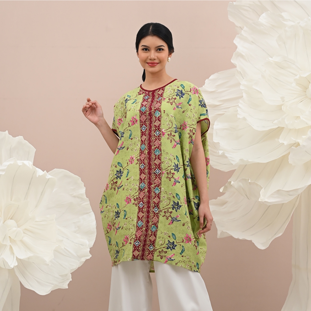 Jual NONA RARA - Arina Dobi Rayya D0519, Baju kerja tunik batik wanita ...