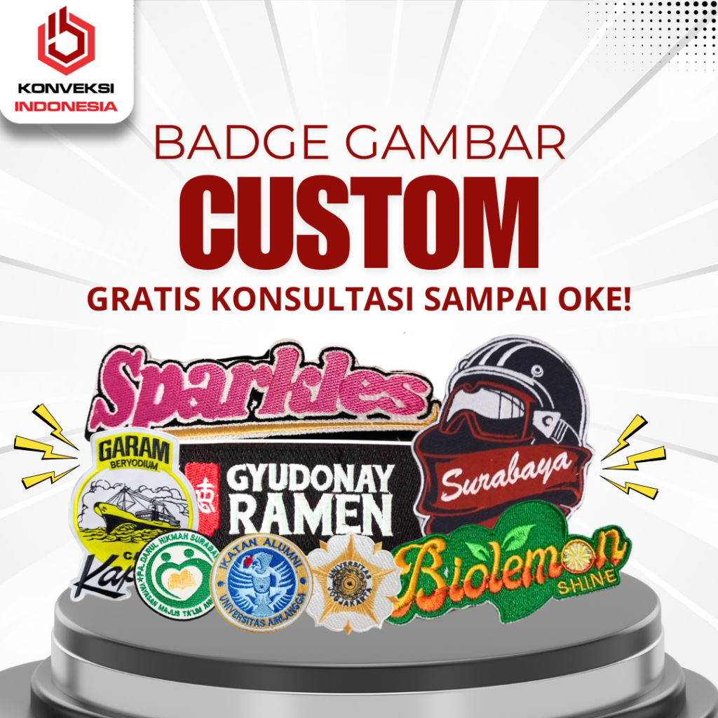 Jual Patch Bordir Custom | Emblem Bordir Logo Custom Termurah | Emblem ...