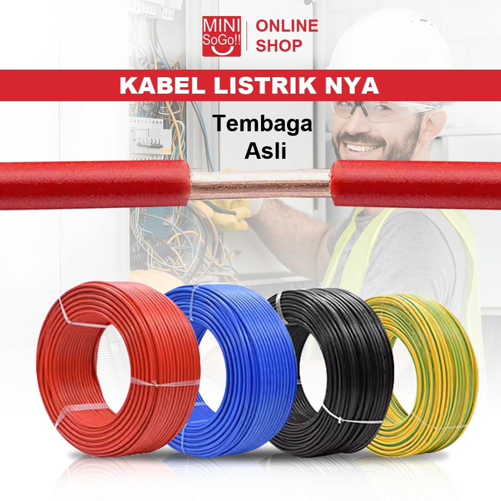 Jual Kabel NYA 1.5mm 2.5mm / Kabel Listrik Tembaga Tunggal 50 Yard | Shopee Indonesia