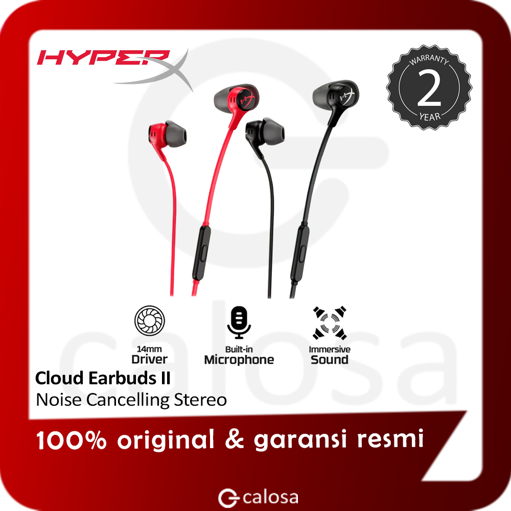 Jual HyperX Earbuds Gaming Cloud II Wired Noise Cancelling Stereo Bass ...