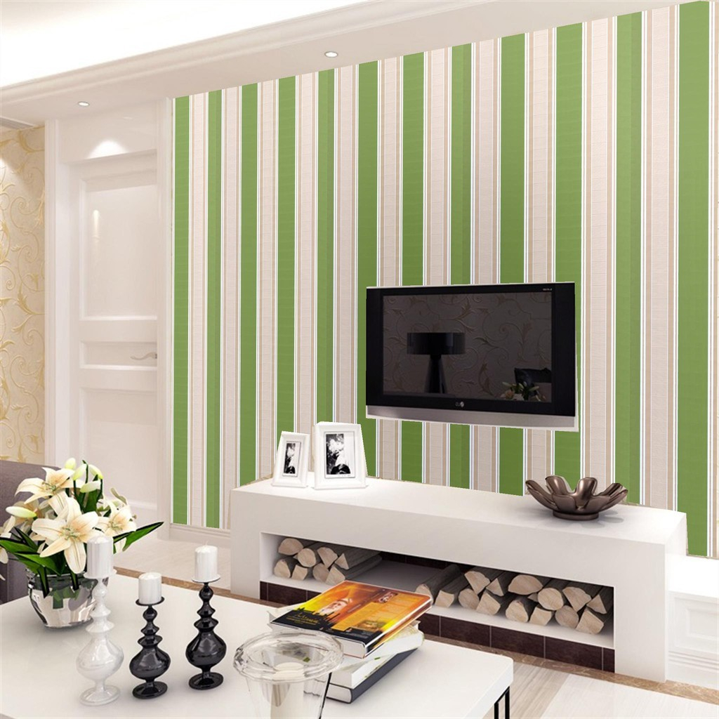 Jual Wallpaper Dinding Stiker Wallpaper Salur Garis Hijau 7ms/d 8m Lebar45cm | Shopee Indonesia