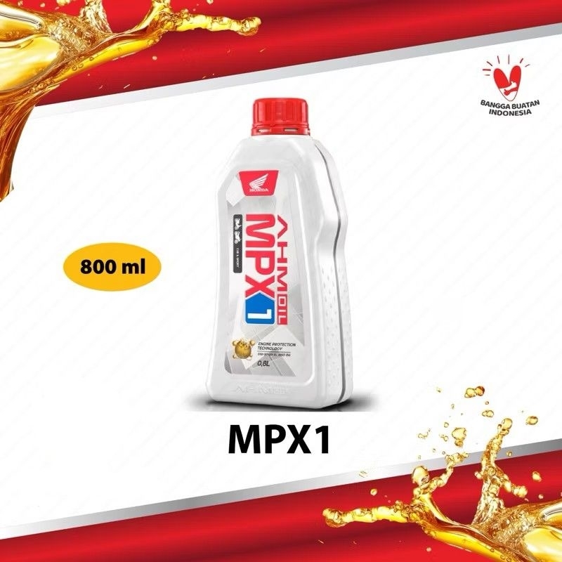 Jual AHM Oil MPX 1 10W-30 0.8L AHM Oli MPX 1 800ml Motor 4Tak | Shopee ...