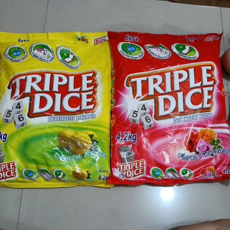 Jual Triple Dice Detergen Powder / Triple Dice Detergen Bubuk 4.2kg ...