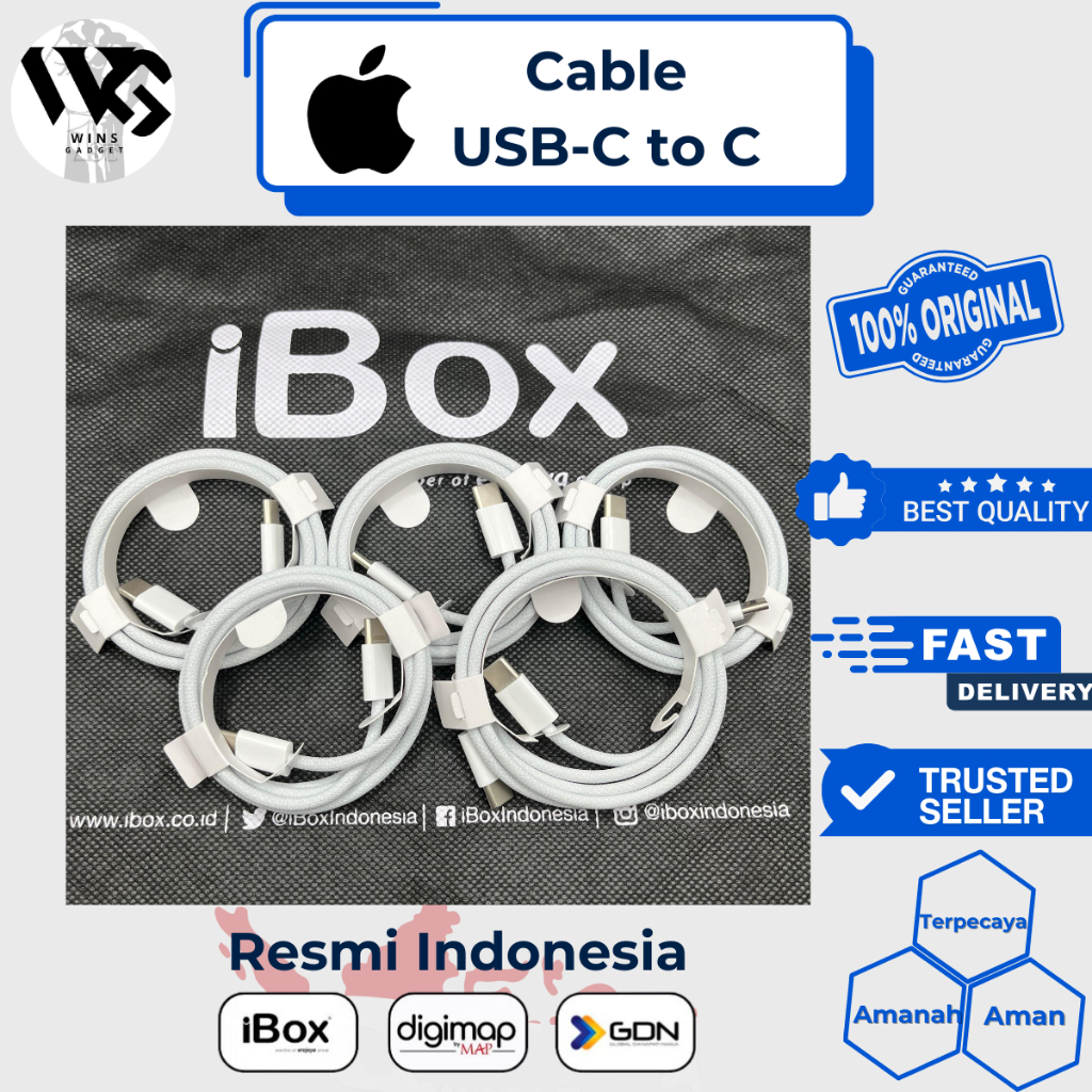 Jual Kabel Data iPhone type C to C IBOX Original 100% | Shopee Indonesia