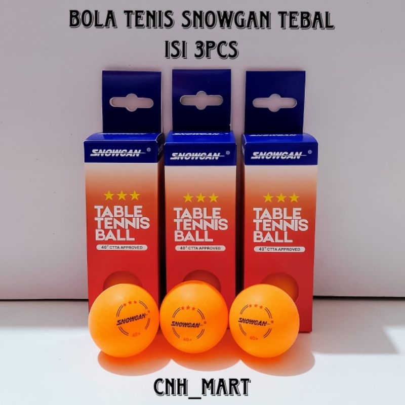 Jual (3) Pcs Bola Pingpong snowgan Tebal - Bola Pingpong Tebal SnowGan ...