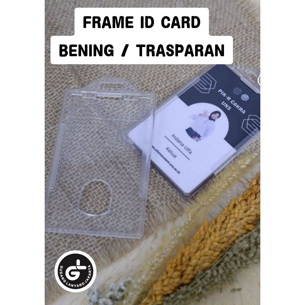 Jual card holder id card BENING TRANSPARAN / BENING KACA. frame idcard ...