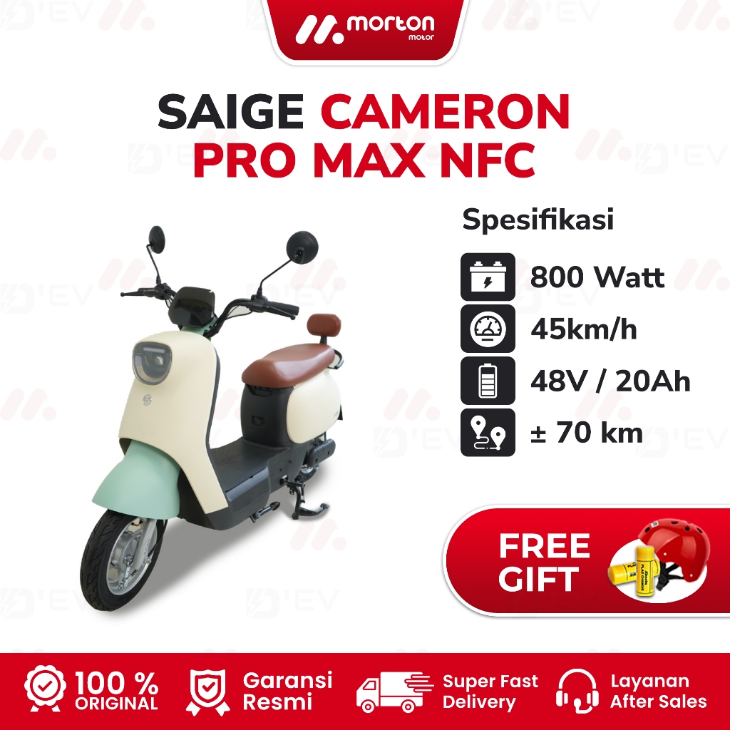Jual Sepeda Listrik SAIGE Cameron Pro Max NFC Dewasa - Jarak Tempuh 60 ...