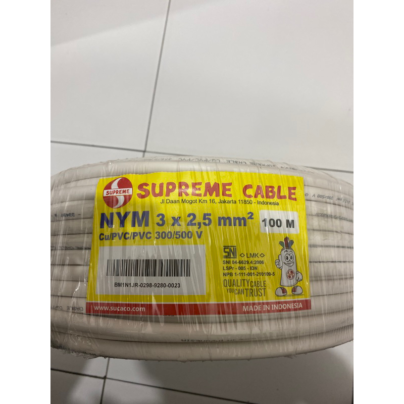 Jual kabel supreme 3x2.5 100 Meter | Shopee Indonesia