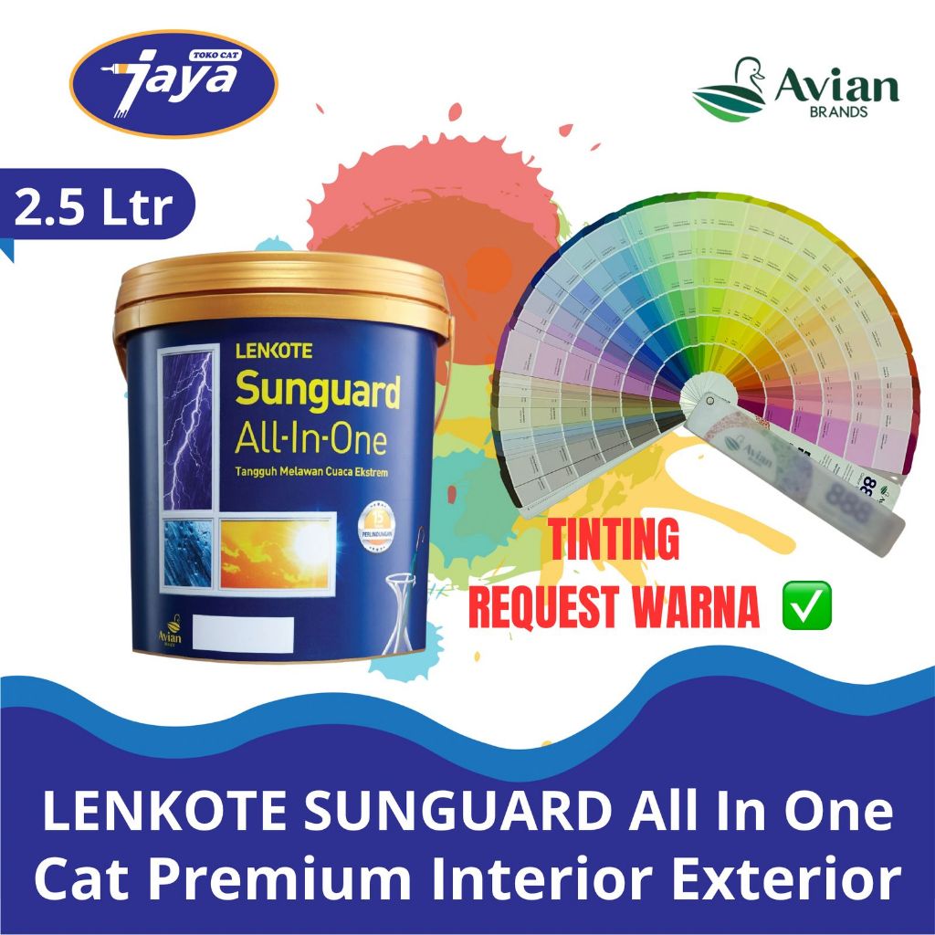 Jual CAT TEMBOK LENKOTE SUNGUARD ALL IN ONE 2,5 LITER / CAT EXTERIOR ...