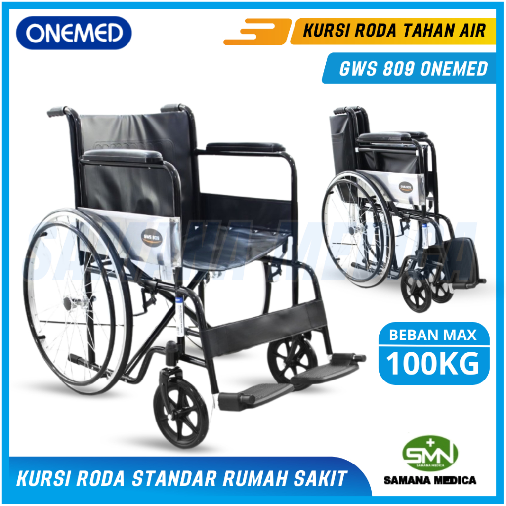 Jual Kursi Roda GWS 809 ONEMED Kursi roda Standar Rumah Sakit Tahan Air ...