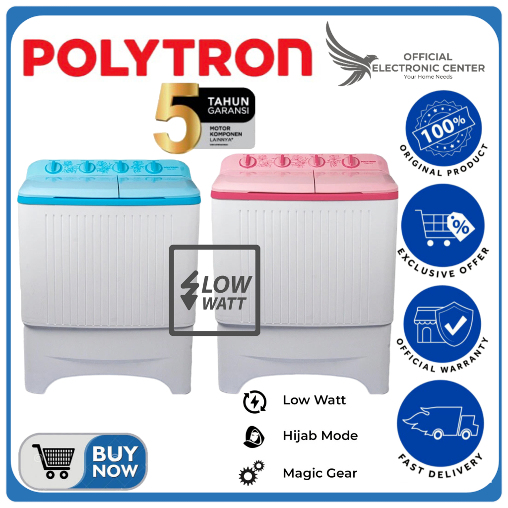 Jual MESIN CUCI POLYTRON PWM-7073 PWM7073 7073 2 TABUNG BIG CAPACITY ...