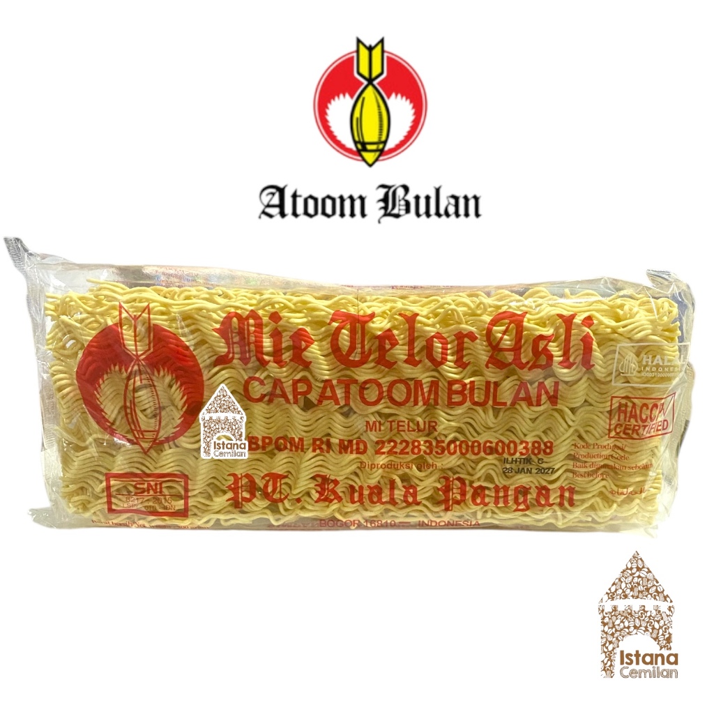 Jual Mie Telor Asli Cap Atoom / Atom Bulan Mi Telur 200 Gram | Shopee ...