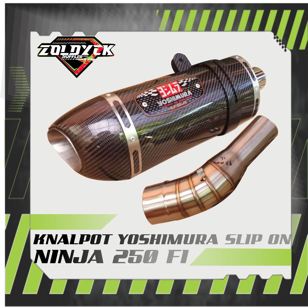 Jual KNALPOT YOSHIMURA SLIP ON MID PIPE NINJA 250 FI 250R RRMONO Z250 ...