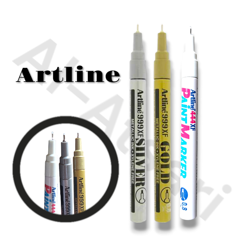 Jual spidol artline warna gold , silver dan putih | Shopee Indonesia