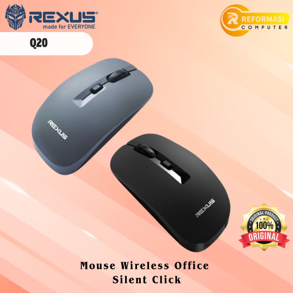 Jual Rexus Q20 Mouse Wireless Office Silent Click | Shopee Indonesia