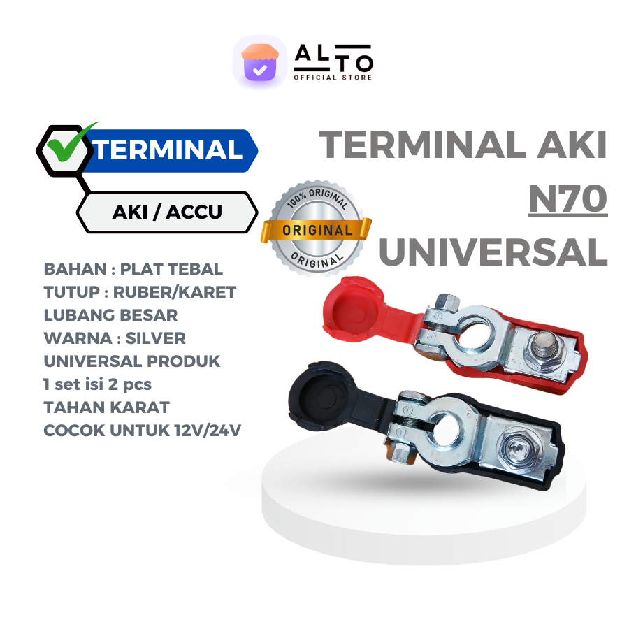 Jual Terminal Klem Kepala Aki Accu Besar N70 N-70 Large Universal ...