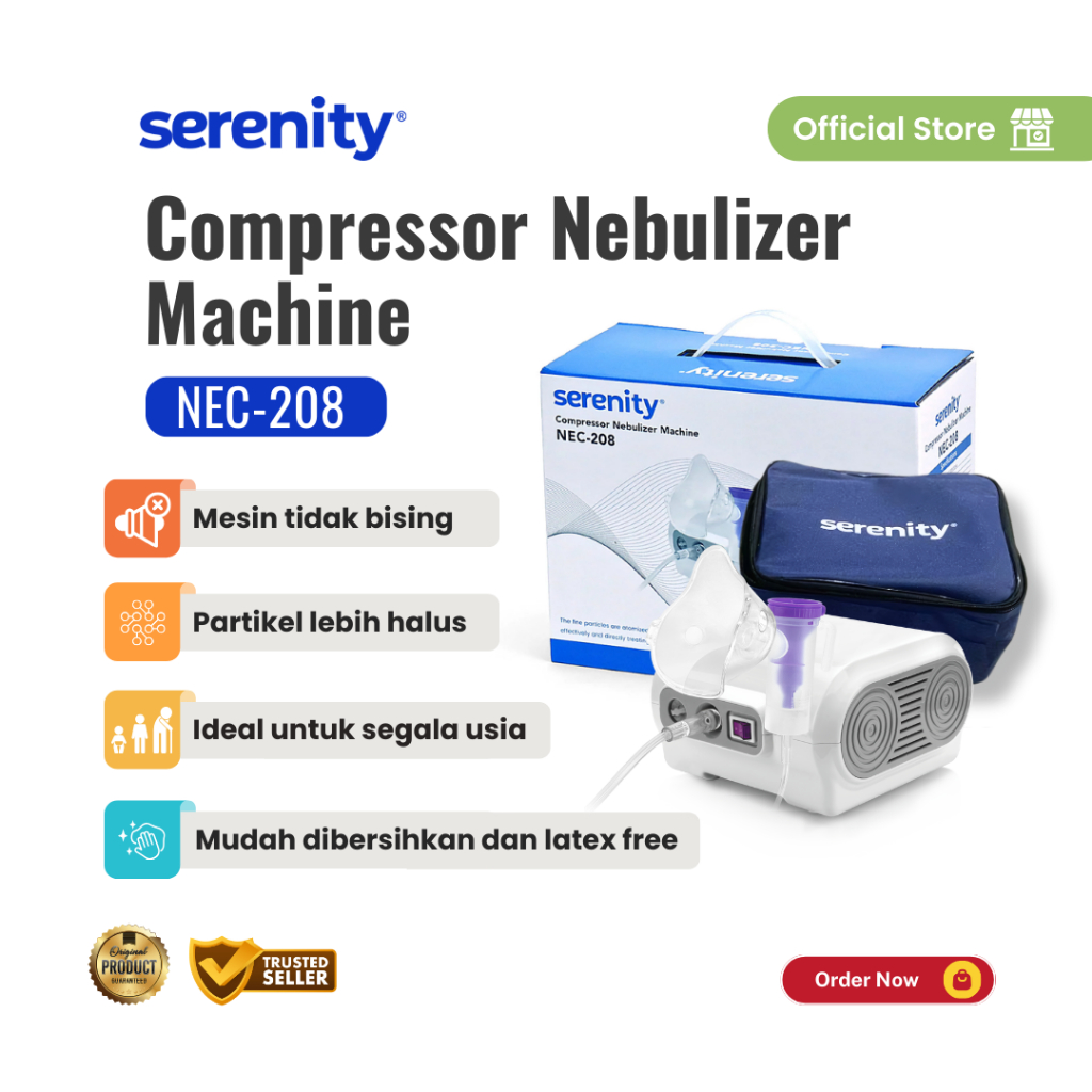 Jual Serenity Compressor Nebulizer | Alat Nebulizer Uap | Nebulizer Uap ...